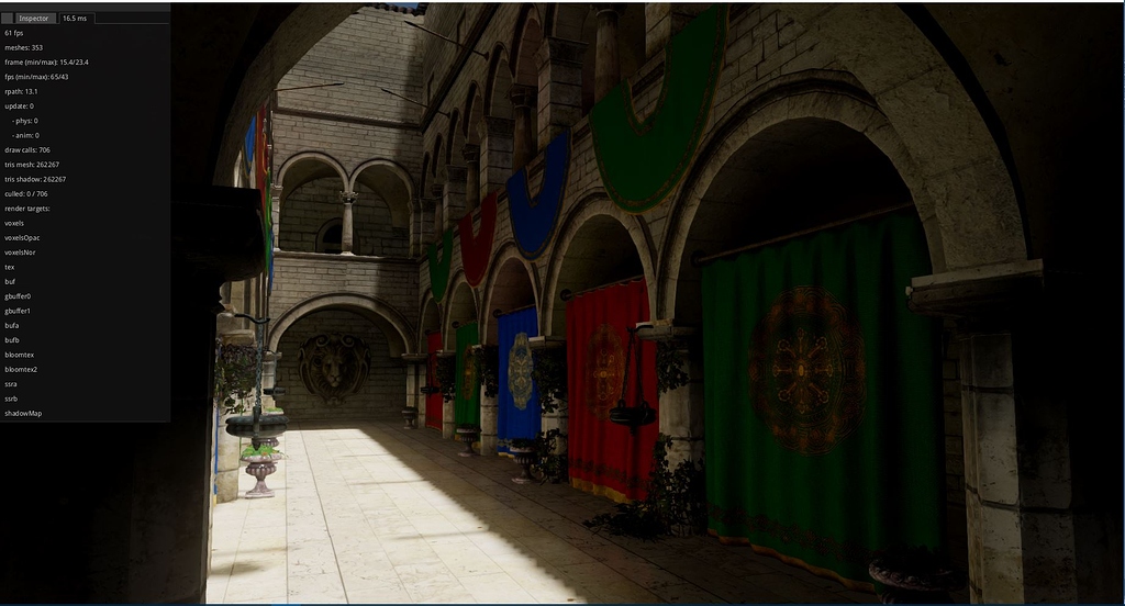 Sponza Scene - Showcase - Armory 3D