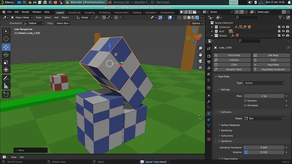 Help me. Rotate cube in relation to the other's face [SOLVED] - Logic Nodes - Armory 3D