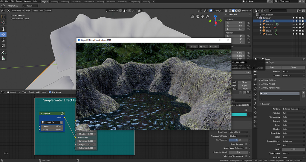 LiquidFX - a simple water shader for Armory - Showcase - Armory 3D