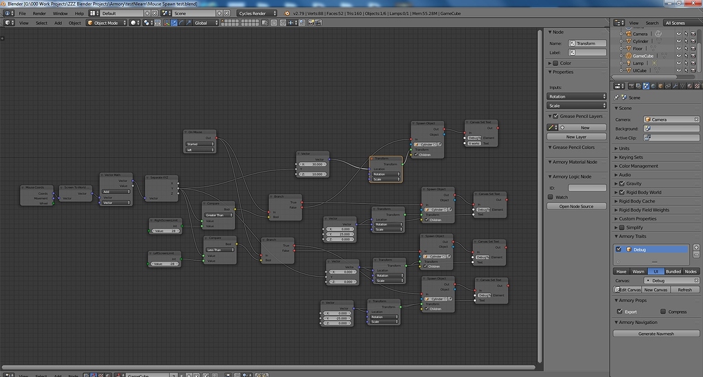 Stuck with branches and Spawing objects - General - Armory 3D