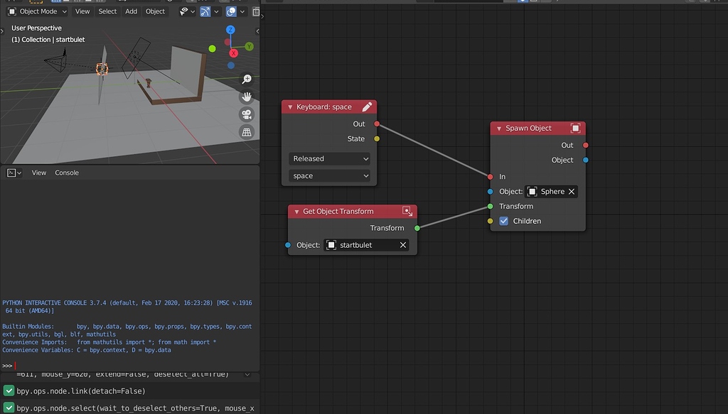 How to apply velocity on object - Logic Nodes - Armory 3D